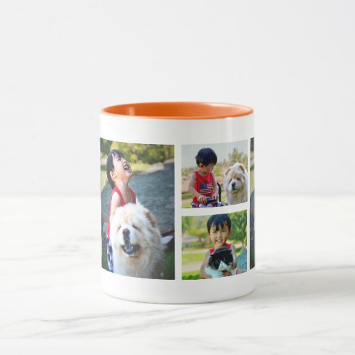 Personalized Three Photo Collage 2-Sided Coffee Mug | Zazzle