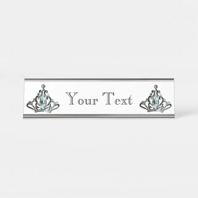 Personalized Tiara/Crown Desk Name Plate | Zazzle
