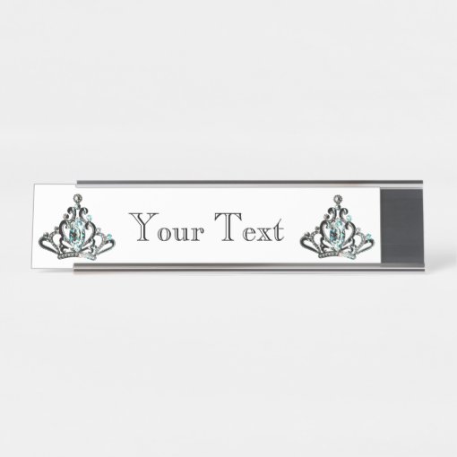 Personalized Tiara/Crown Desk Name Plate | Zazzle
