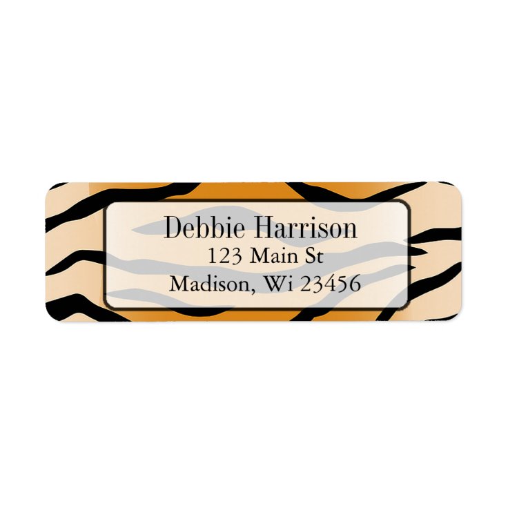 Personalized Tiger Stripes Return Address Labels | Zazzle