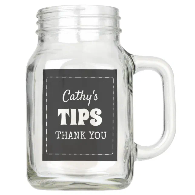 Personalized Tips Jar | Zazzle