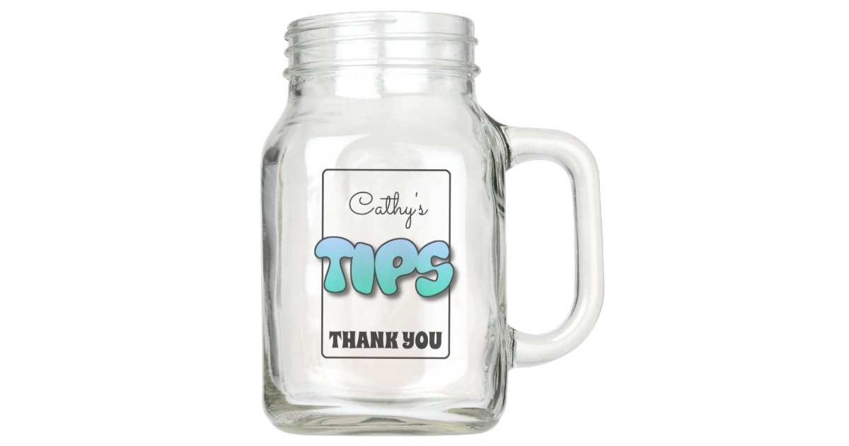 Personalized Tips Jar | Zazzle