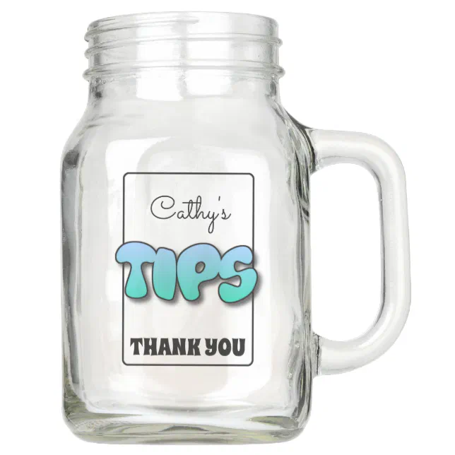 Personalized Tips Jar | Zazzle