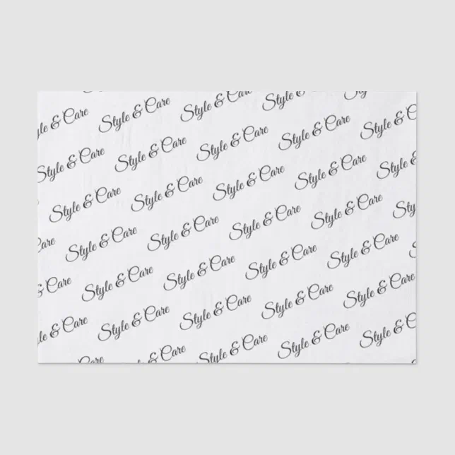 Personalized Tissue Paper with Name Pattern Print | Zazzle