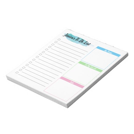 Personalized To do list - Break down boxes Notepad | Zazzle