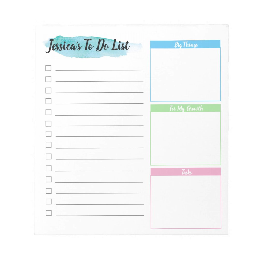 Personalized To do list - Break down boxes Notepad | Zazzle