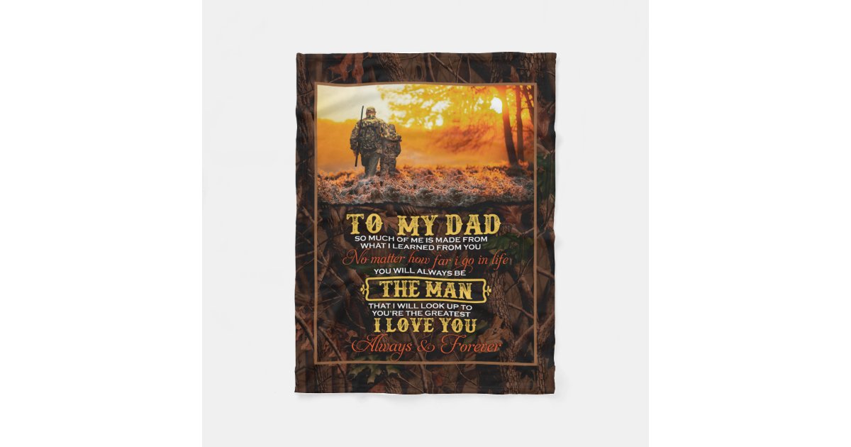 Personalized To My Dad Love Letter From Son And Da Fleece Blanket | Zazzle
