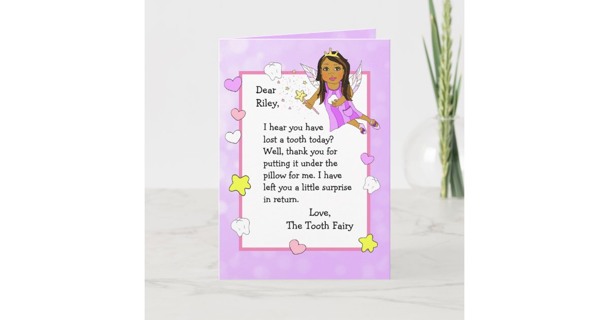 Personalized Tooth Fairy Card | Zazzle