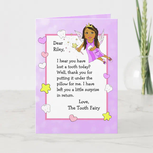 Personalized Tooth Fairy Card | Zazzle