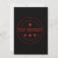 Personalized TOP SECRET Party Invitation | Zazzle