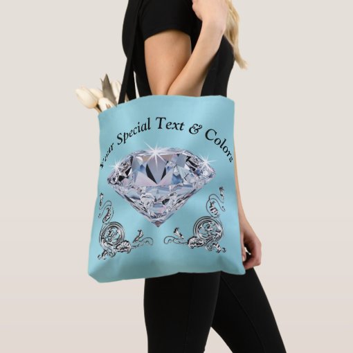 Personalized Tote Bags for Her, Stunning Diamond | Zazzle