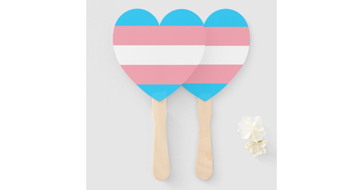 Personalized Transgender Flag Hand Fan | Zazzle
