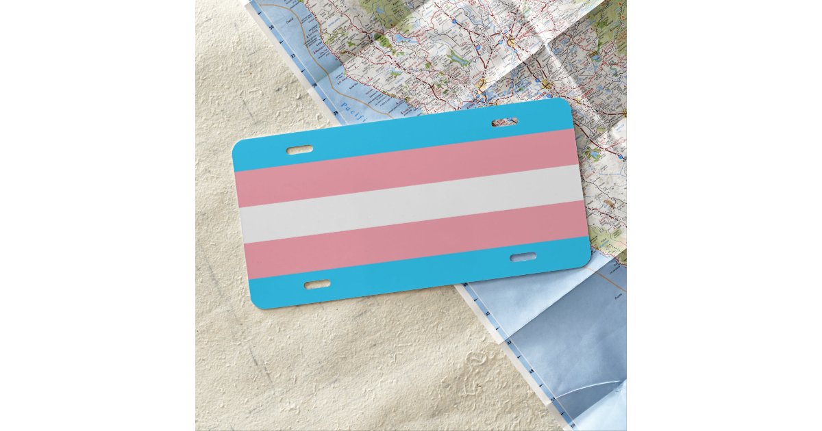 Personalized Transgender Flag License Plate | Zazzle
