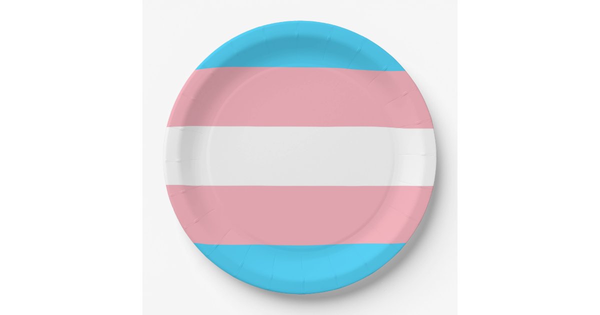 Personalized Transgender Flag Paper Plates | Zazzle