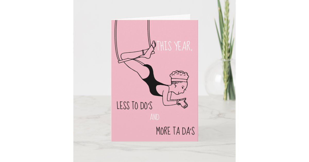 Personalized Trapeze Artist Greeting Card | Zazzle