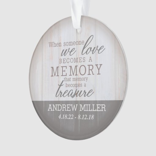 Personalized Treasured Memory Photo Ornament | Zazzle
