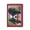Personalized Tri Color Papillon Puppy Dog Trifold Wallet | Zazzle