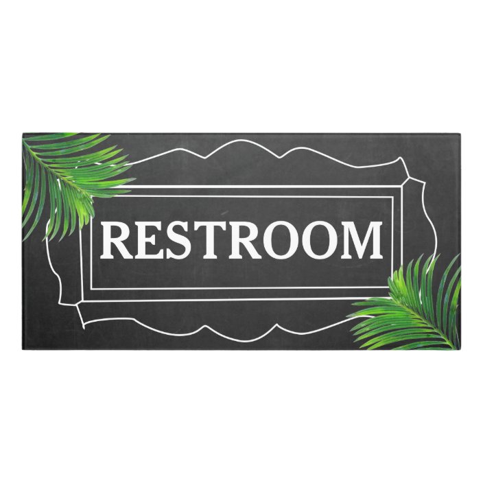 Personalized Tropical Bathroom Washroom Restroom Door Sign | Zazzle.com