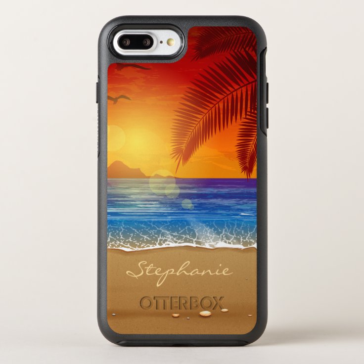 Personalized Tropical Beach Sunset | Phone Case | Zazzle