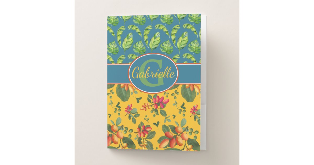 Personalized Tropical Island Pocket Folder | Zazzle
