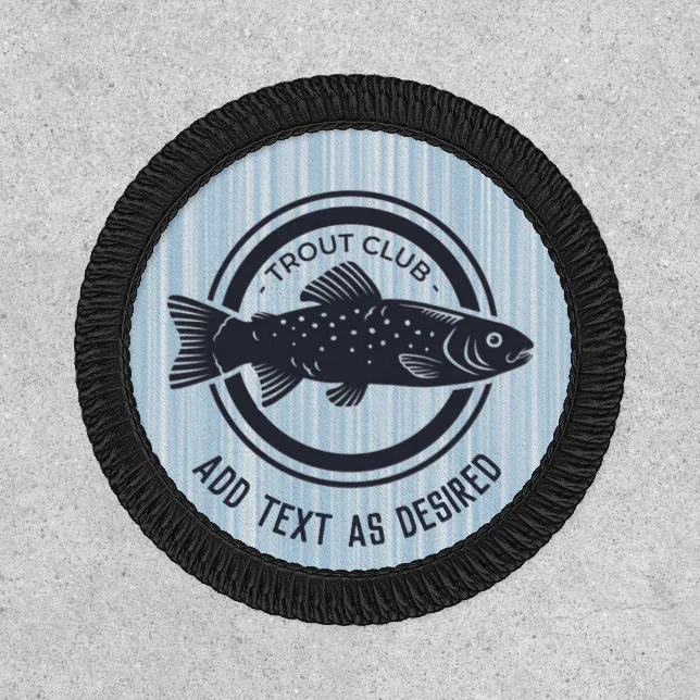 Personalized TROUT CLUB FISHING Patch | Zazzle