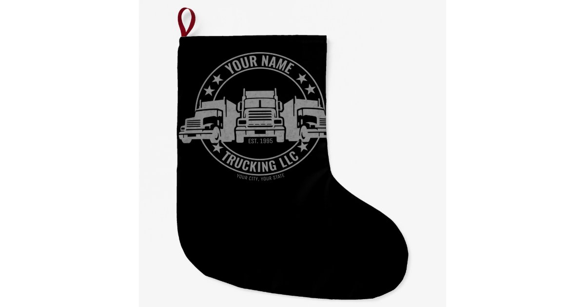 Personalized Trucker Big Rig Semi Truck Trucking Large Christmas ...