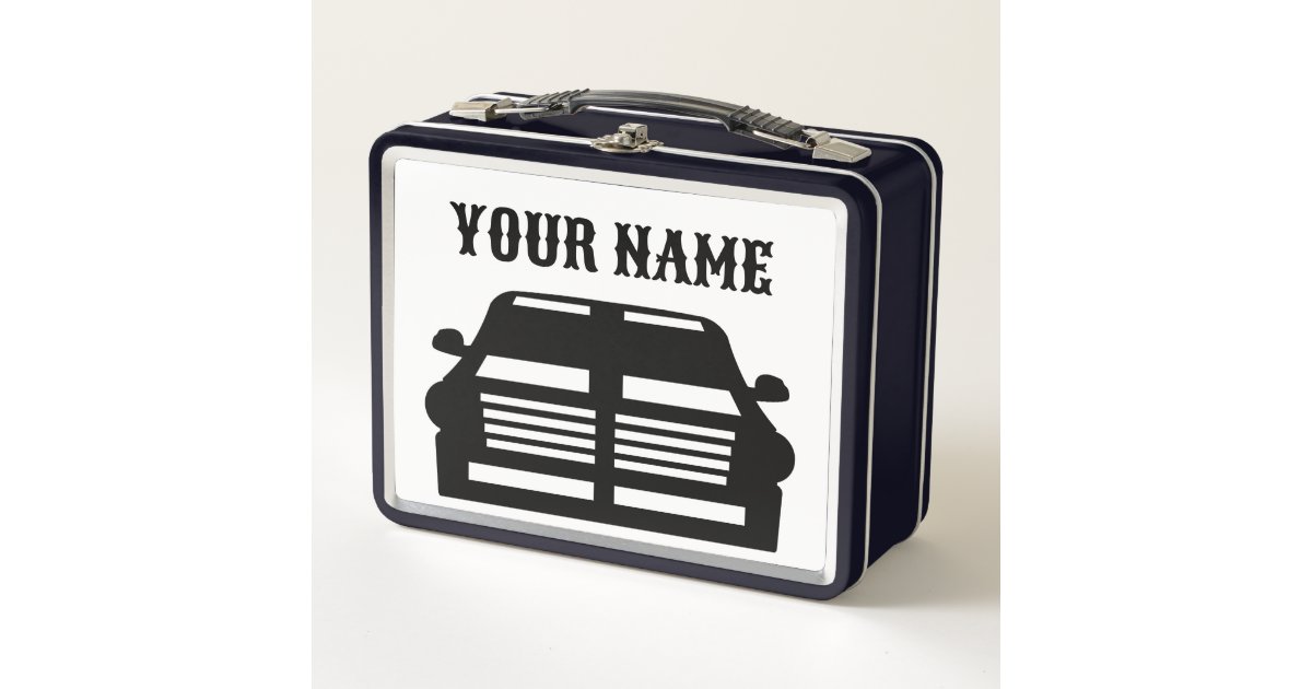 Personalized Trucks and Cars Custom Metal Lunch Box | Zazzle