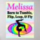 PERSONALIZED TUMBLING GYMNAST PERSONALIZED POSTER | Zazzle