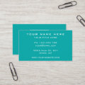 Personalized Turquoise Business Card with QR Code | Zazzle