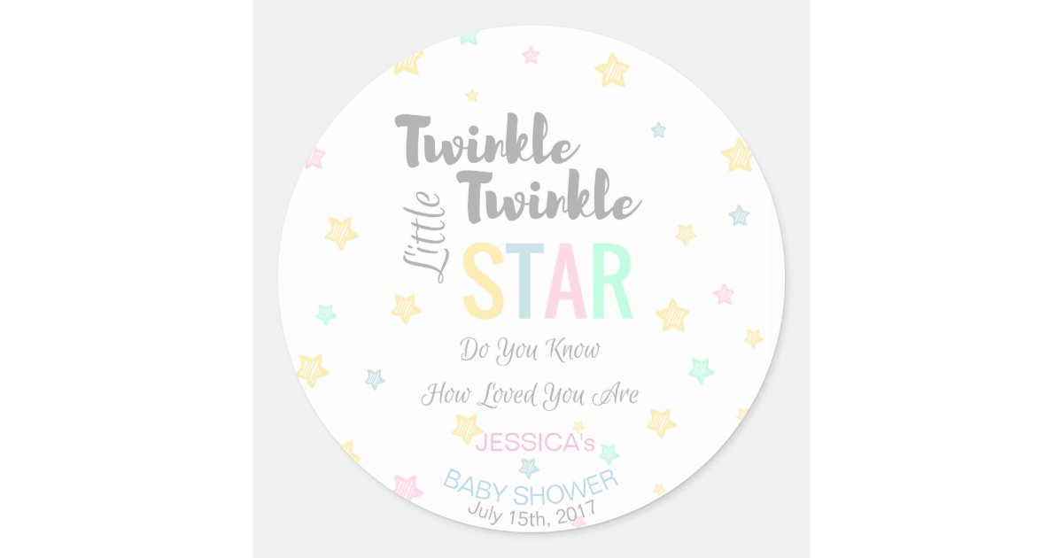 Personalized Twinkle Twinkle Little Star - Sticker | Zazzle