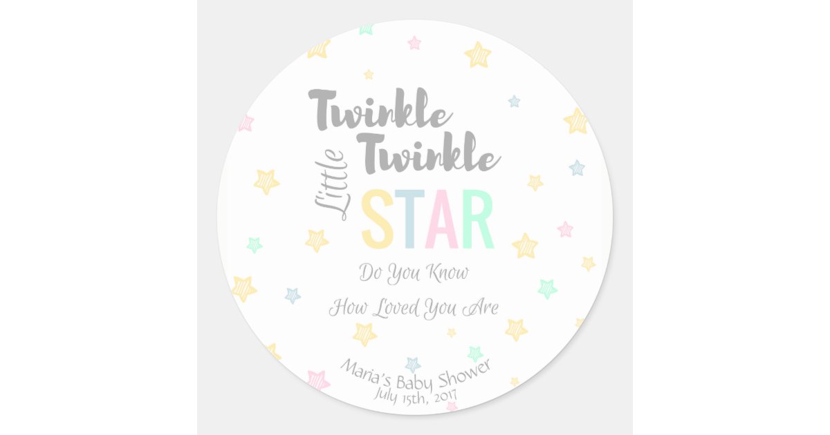 Personalized Twinkle Twinkle Little Star - Sticker | Zazzle