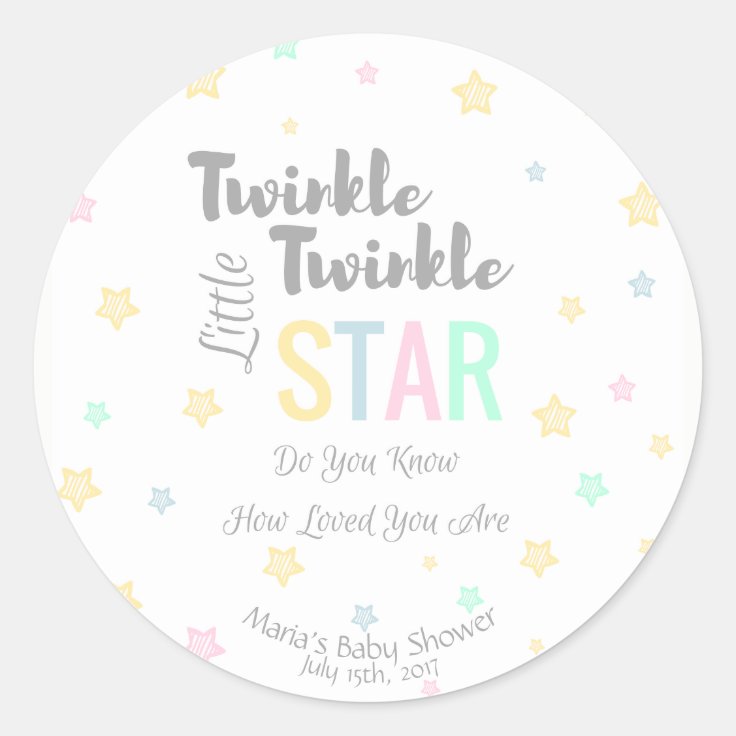 Personalized Twinkle Twinkle Little Star - Sticker | Zazzle