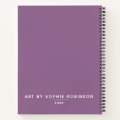 Personalized Typography Purple Sketchbook Notebook | Zazzle