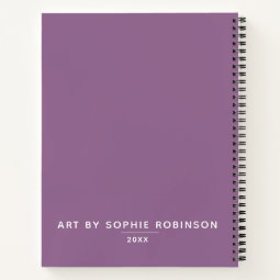 Personalized Typography Purple Sketchbook Notebook | Zazzle