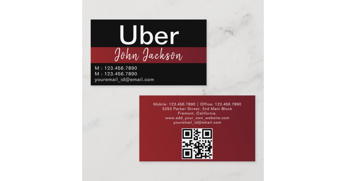 Personalized Uber Business Cards | Zazzle
