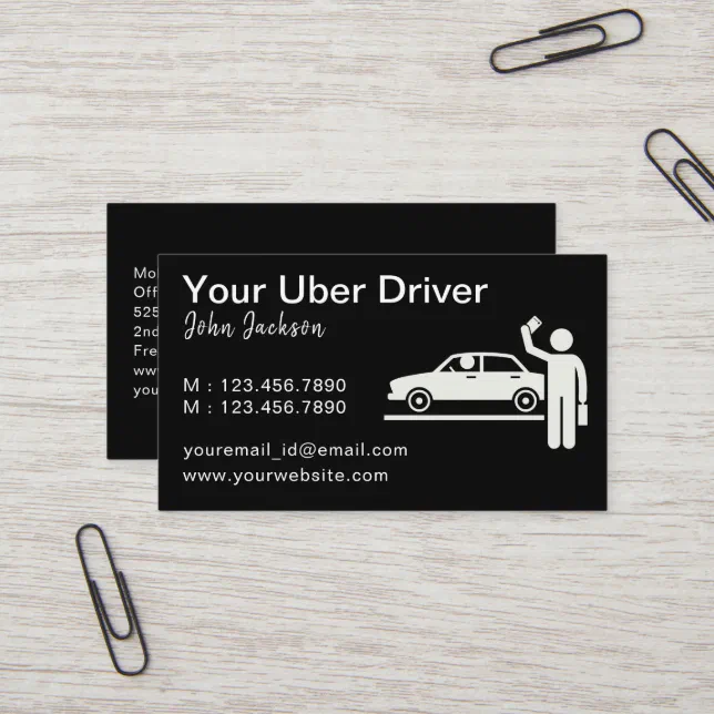 Personalized Uber Driver QR Code Business Card | Zazzle