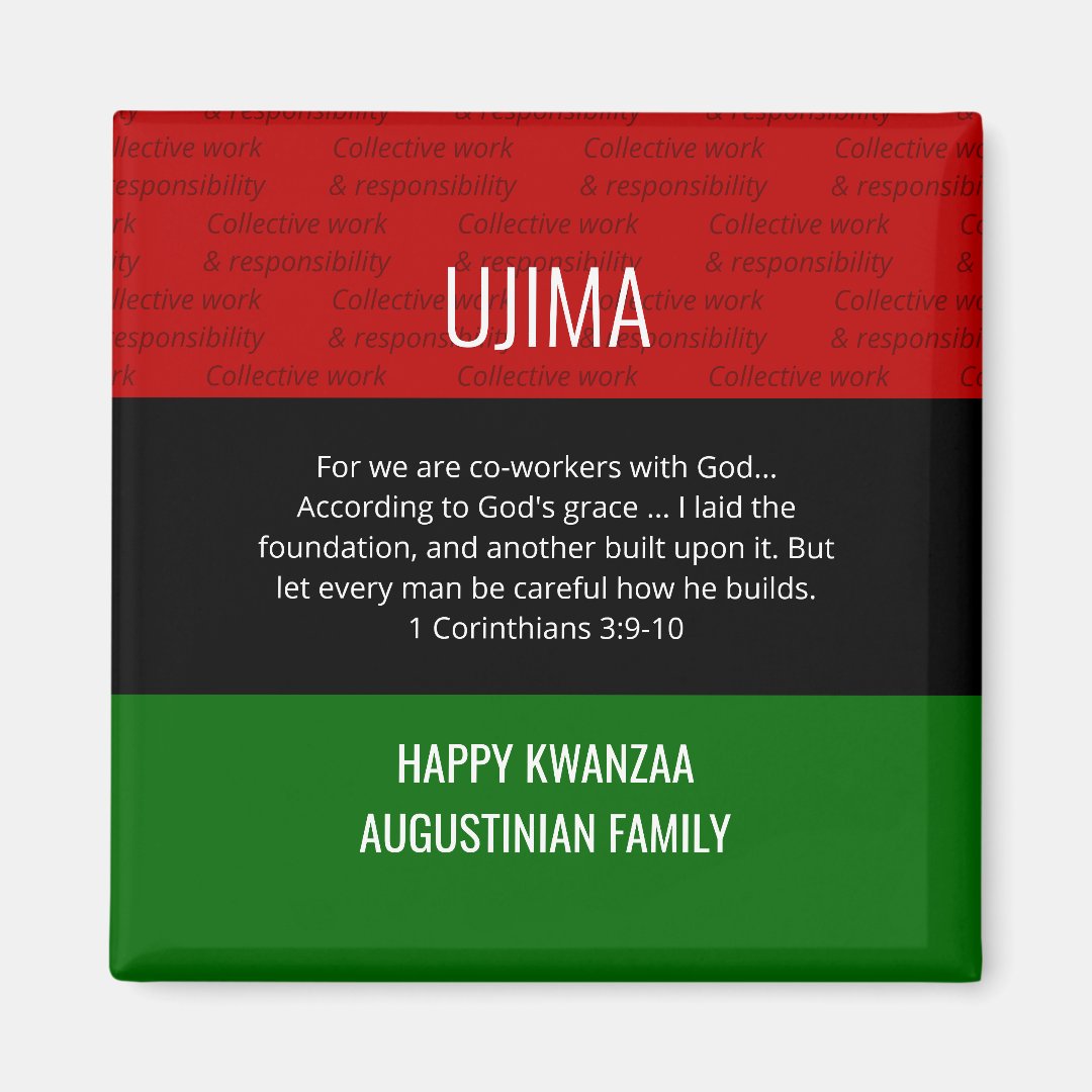 Personalized UJIMA Happy Kwanzaa Magnet | Zazzle