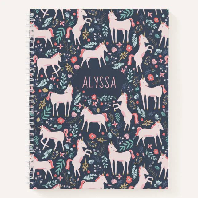 Personalized Unicorn Fields Notebook | Zazzle