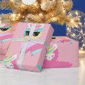 Personalized Unicorn Llama Happy Birthday Wrapping Paper | Zazzle
