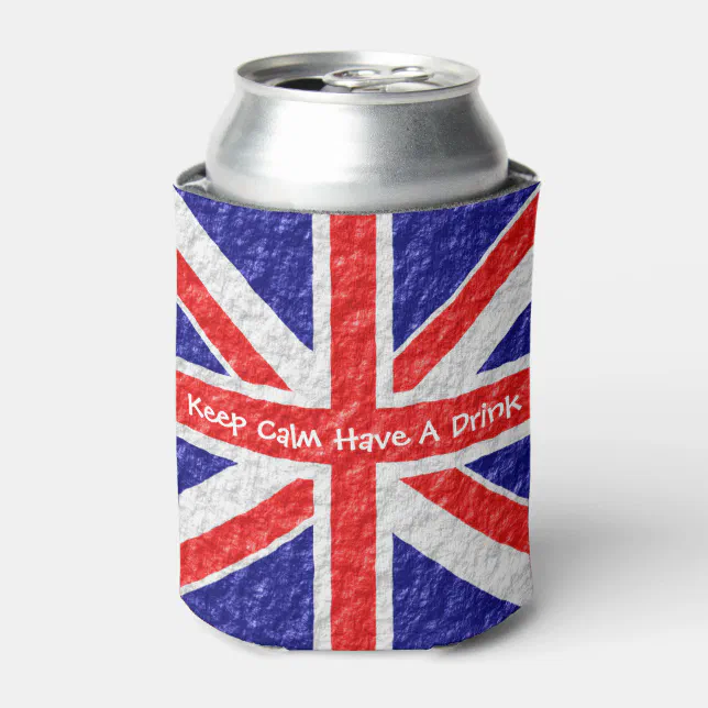 Personalized Union Jack Flag Design Can Cooler | Zazzle
