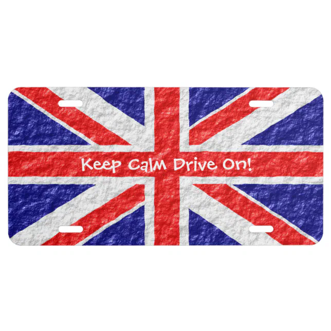 Personalized Union Jack Flag Design License Plate | Zazzle