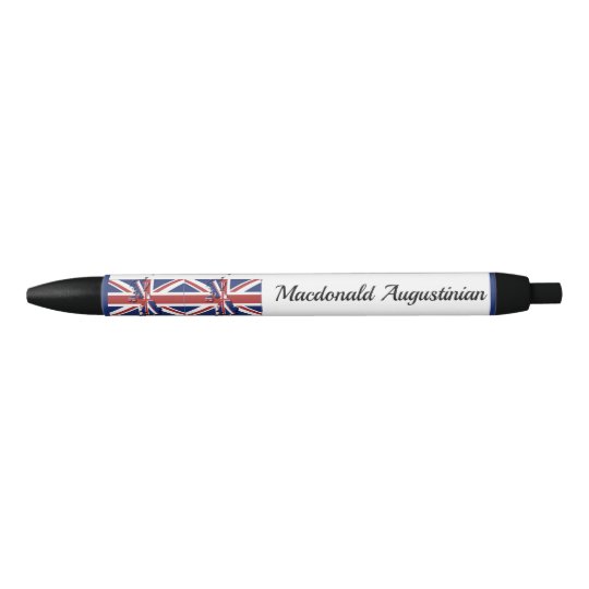Personalized | UNION JACK | UK FLAG Black Ink Pen | Zazzle.com