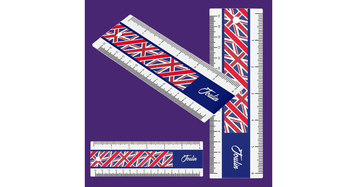 Personalized United Kingdom Flag Ruler | Zazzle