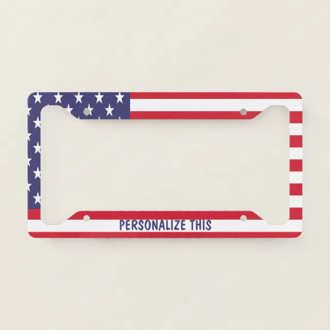 Personalized USA American Themed United States License Plate Frame | Zazzle