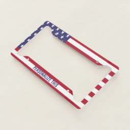 Personalized USA American Themed United States License Plate Frame | Zazzle