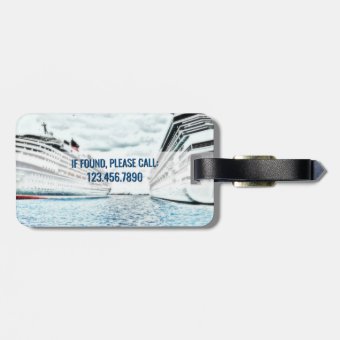 Personalized Vacation Cruise | Nautical Ships Luggage Tag | Zazzle