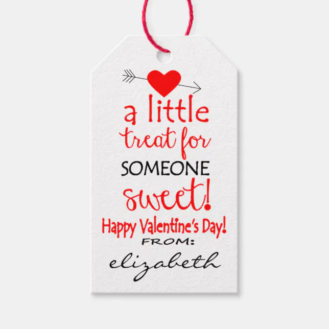 Personalized Valentine's Day Friend Gift Tags | Zazzle