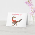 Personalized Velociraptor birthday card | Zazzle