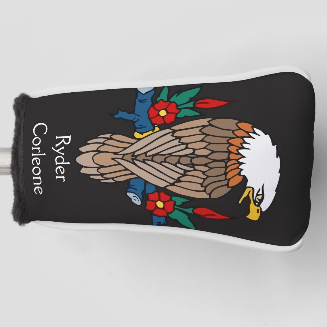 Personalized Vibrant American Bald Eagle Golf Head Cover | Zazzle