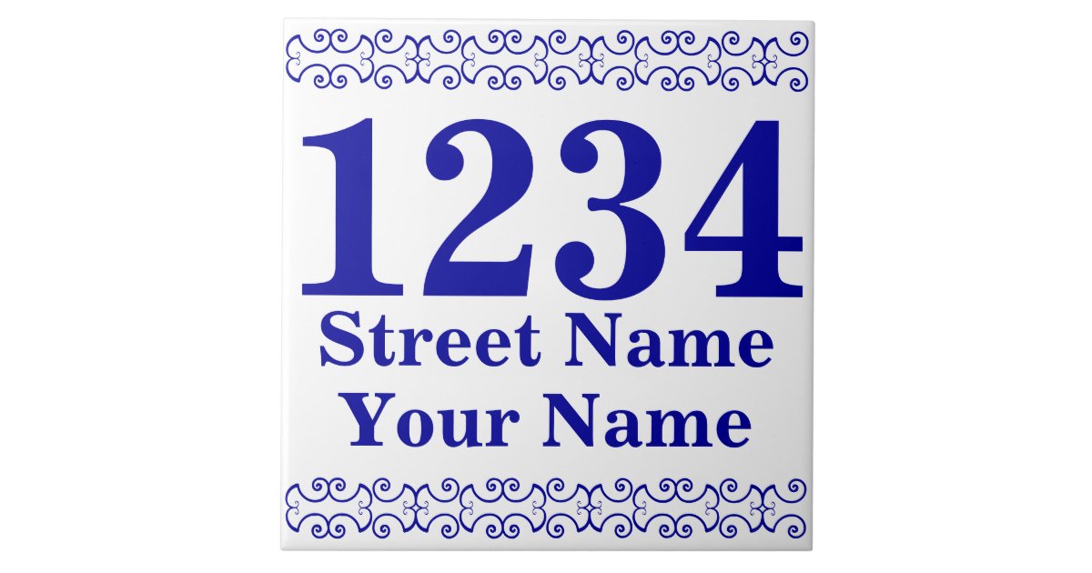 Personalized Victorian Street Address Tile | Zazzle